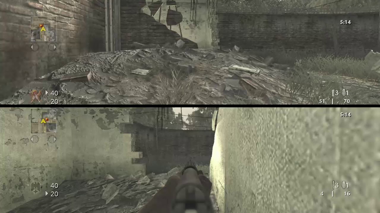call of duty world at war one versus one split screen - YouTube