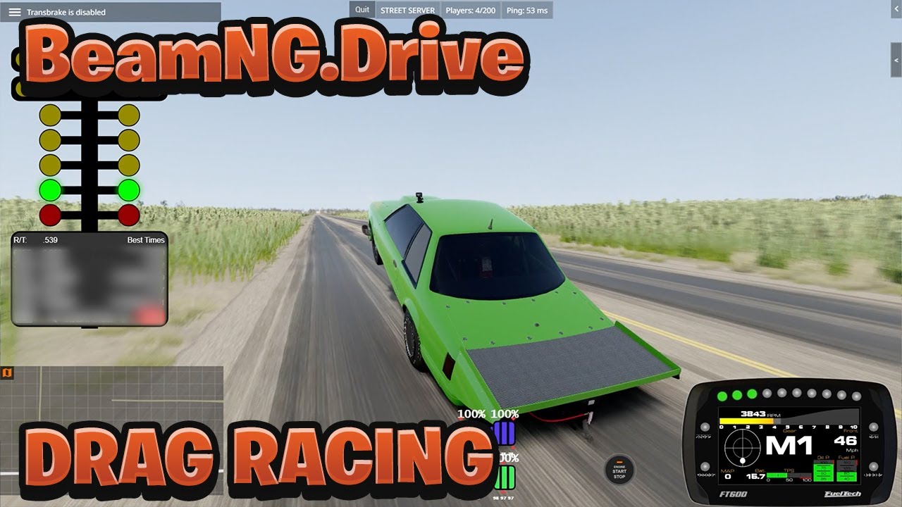 BeamNG Drag Racing | Building A 6 Sec No Prep Mustang - YouTube