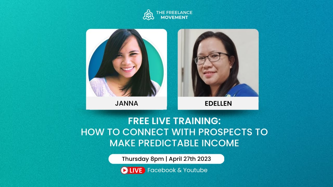 FREE LIVE TRAINING: How To Connect With Prospects To Make Predictable Income - YouTube