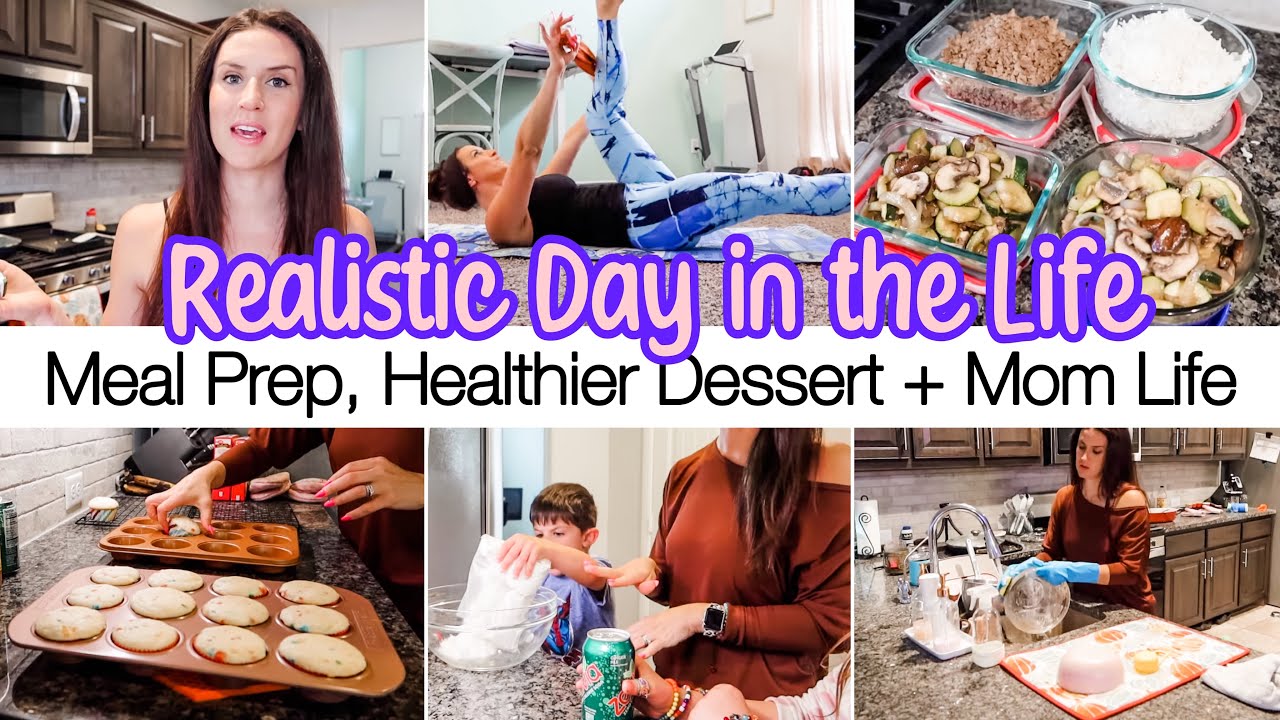 REALISTIC DAY IN THE LIFE | BUSY MOM OF 4 | BAKING A HEALTHIER AMAZING ...