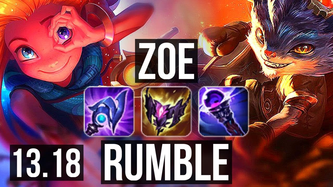 ZOE vs RUMBLE (MID) | 12/2/18, 2.6M mastery, 900+ games, Legendary | KR ...