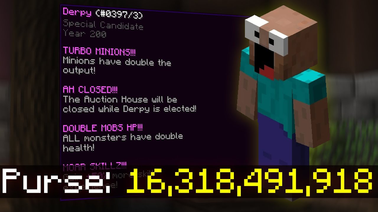 How MAYOR DERPY Can Make You MILLIONS In Hypixel Skyblock - YouTube