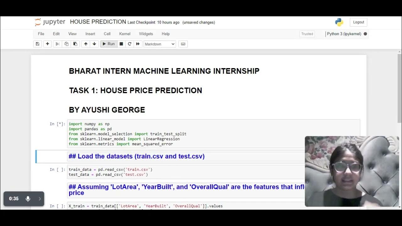 HOUSE PREDICTION Jupyter Notebook - YouTube