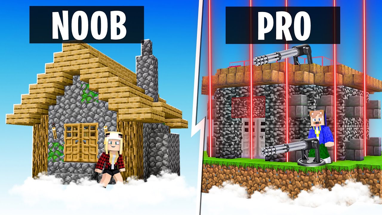 NOOB VS. PRO OP SKY BASE! - YouTube