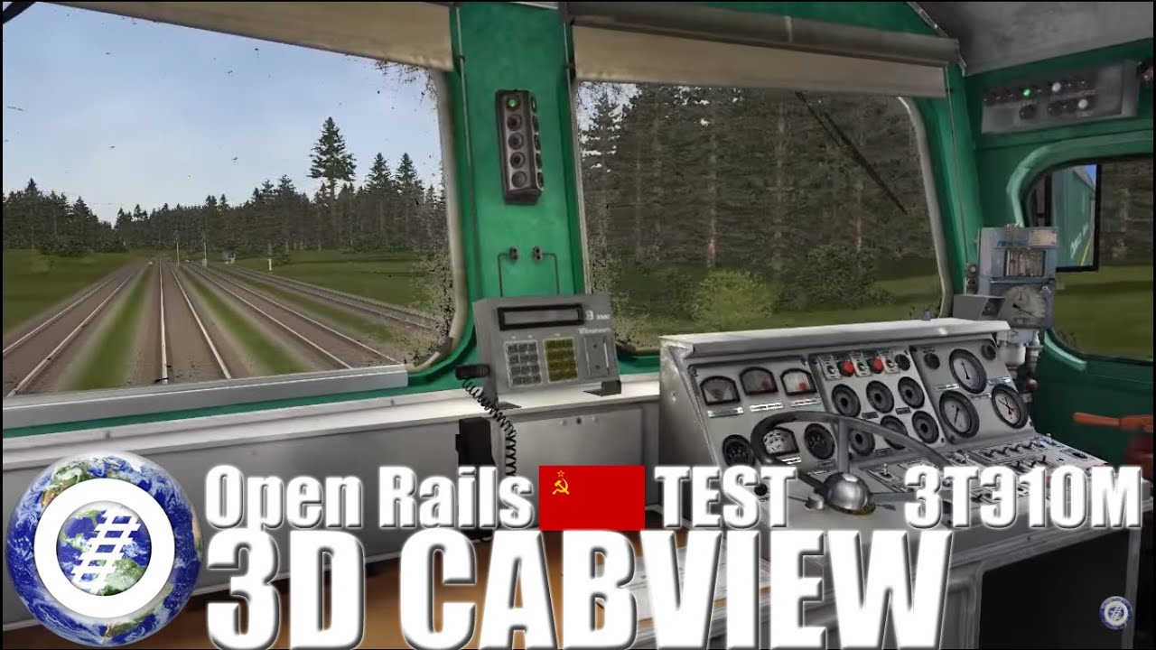 Open Rails 3D Cab test - Russian 3ТЭ10М (3TE10m ) - YouTube