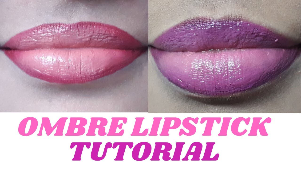 Ombre Red Lips Makeup Tutorial II Purple Ombre Lipstick Tutorial - YouTube