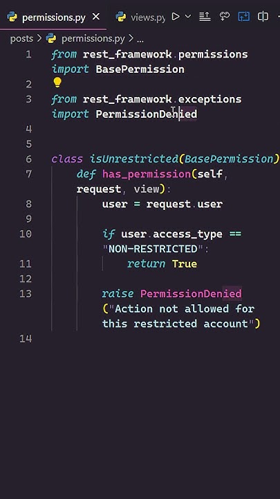 Creating Custom Permission Classes from Scratch in Django Rest Framework #django #coding #viral ...