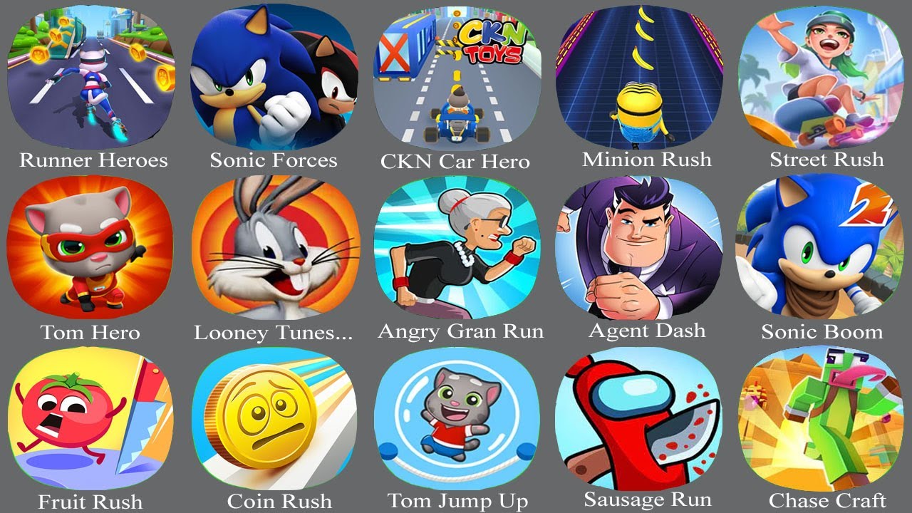 Runner Heroes | SonicForces | CKN Car Hero | Minion Rush | Street Rush ...