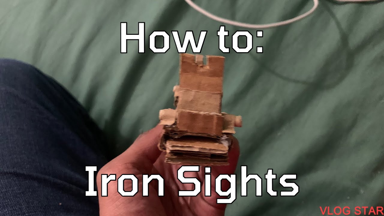 How to make: Simple iron sights for your cardboard guns! - YouTube