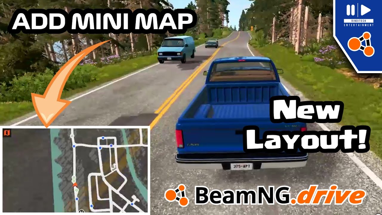 How to Add Mini Map Navigation or GPS in BeamNG Drive New Layout - YouTube