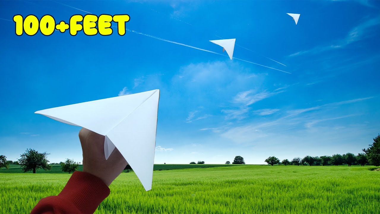 Origami 100 Feet Airplane | How To make a Paper Airplane - YouTube