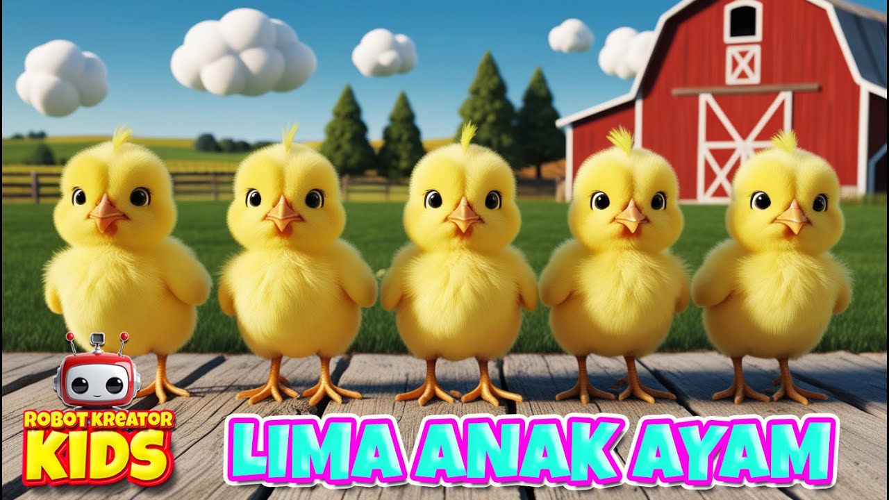 LIMA ANAK AYAM | LAGU ANAK ANAK DAN BALITA | LAGU EDUKASI ANAK | LAGU ...