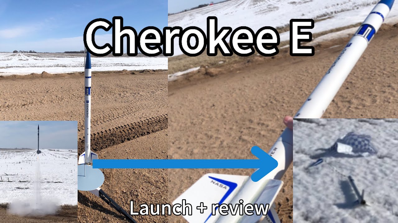 Estes Cherokee E Model Rocket Launch and mini review - YouTube
