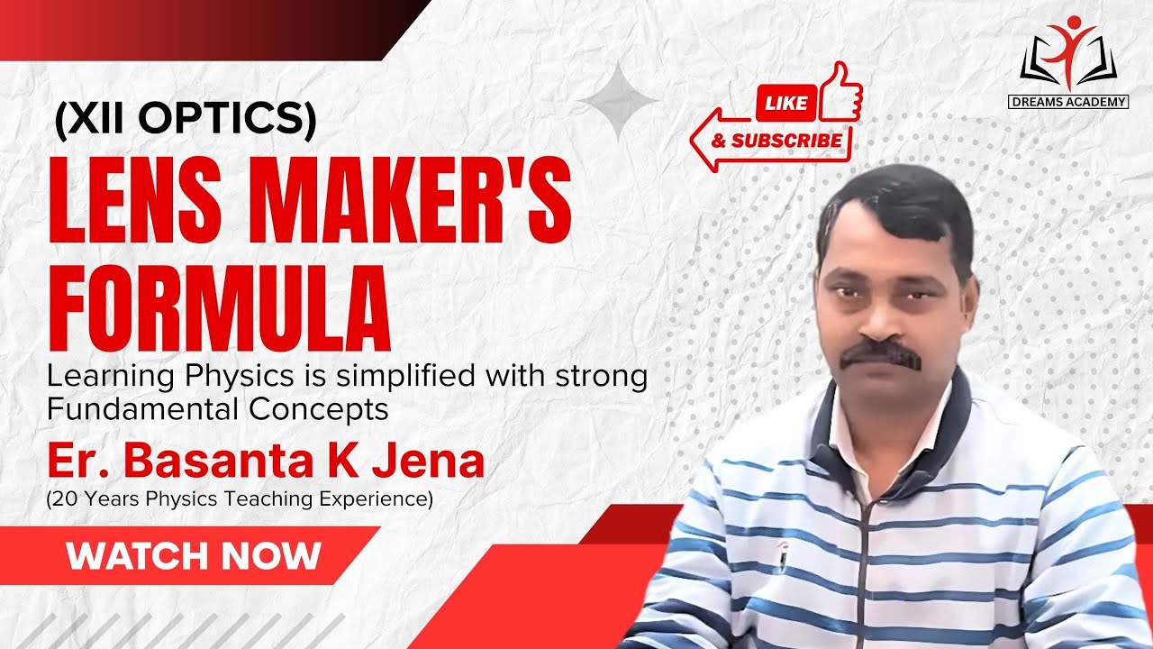 Lens Maker's Formula (XII Optics) #physicsclass12 #lens # ...