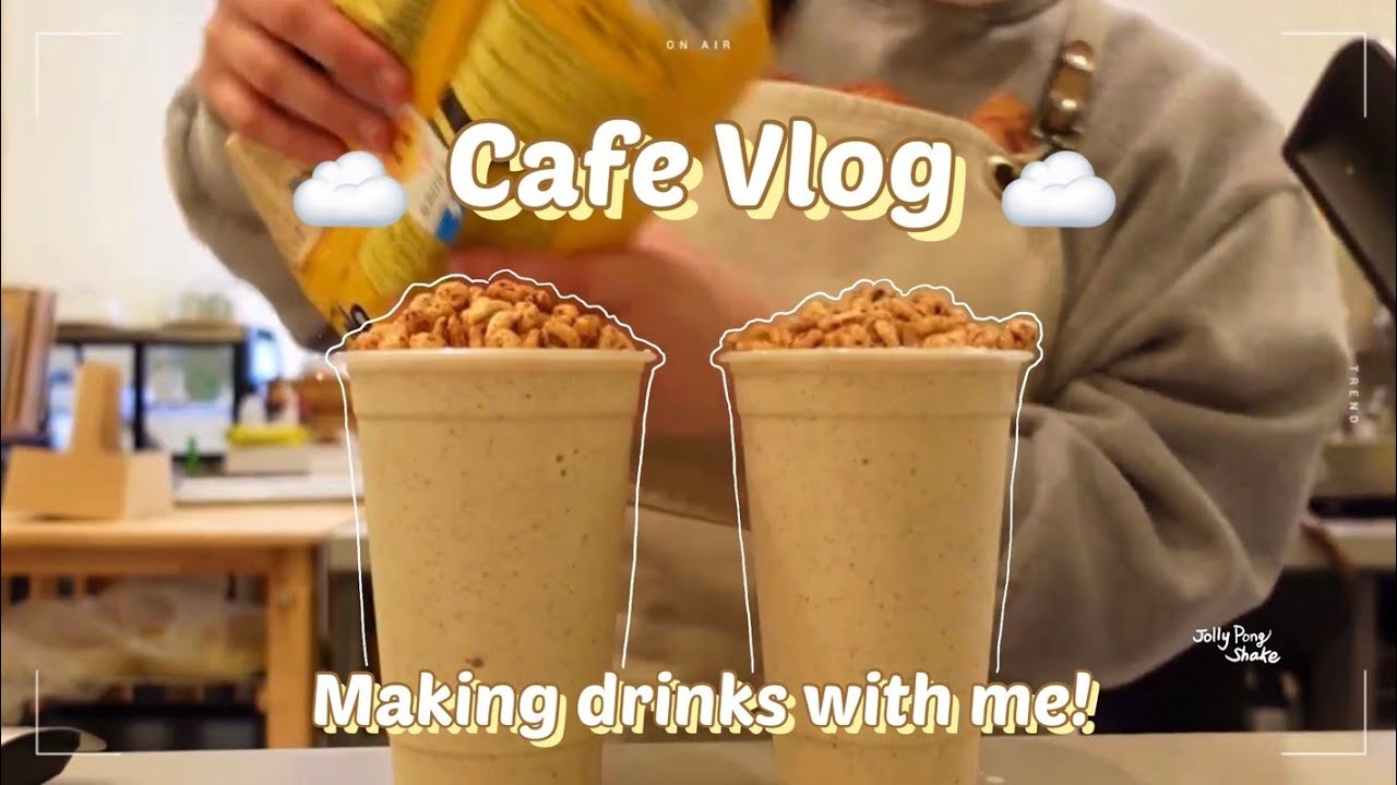 (Eng Sub)Cafe vlog/매장도 활짝🌼배달도 받드랏슈~'^'🛵/카페브이로그/음료asmr/음료모음집 - YouTube