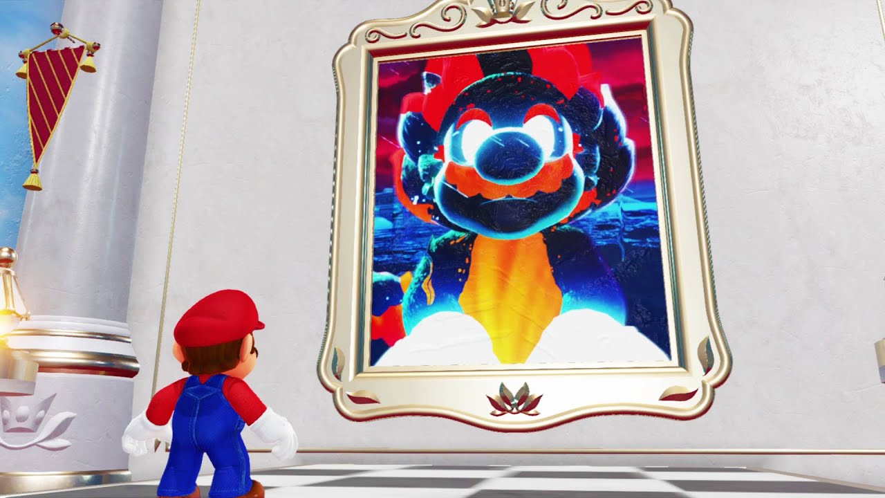 What happens when Mario enters the Fury Mario Painting in Super Mario ...