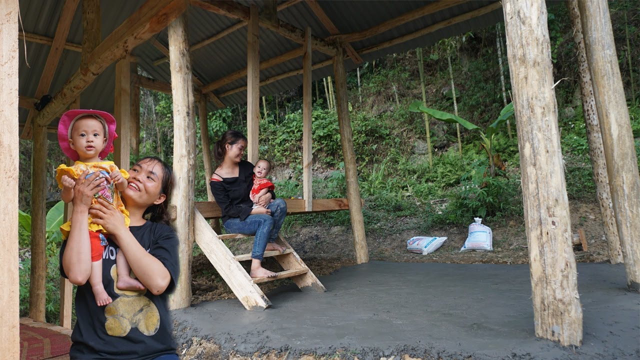 Single Mom Building House, Build Log Cabin - Magically Make Wooden ...