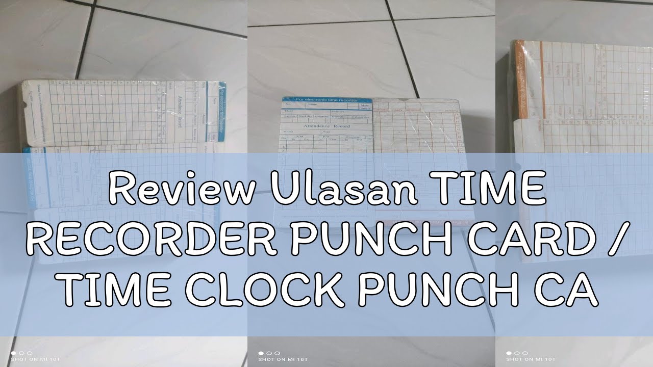 Review Ulasan TIME RECORDER PUNCH CARD / TIME CLOCK PUNCH CARD * 90 PCS ...
