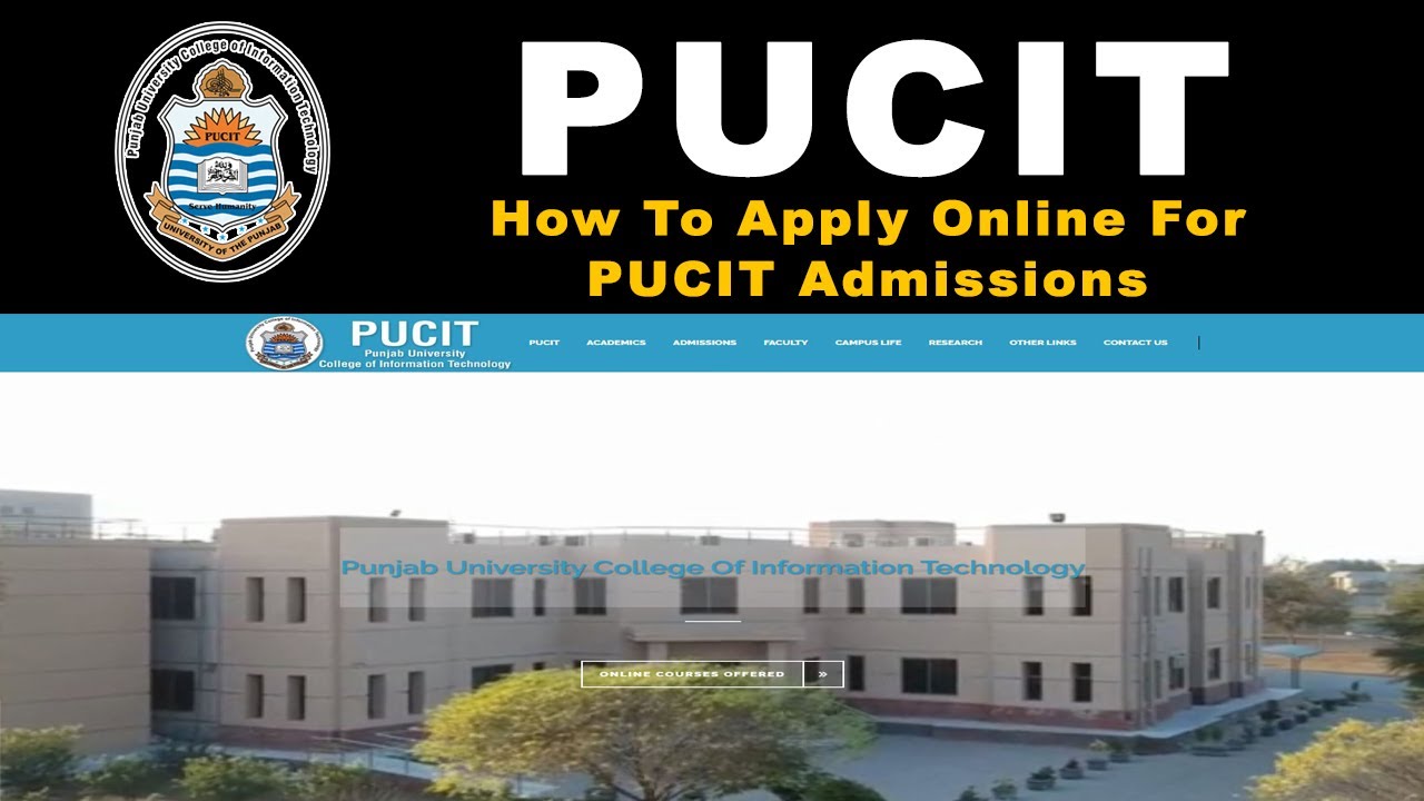 How to Apply Online for PUCIT ADMISSION |PUCIT| - YouTube