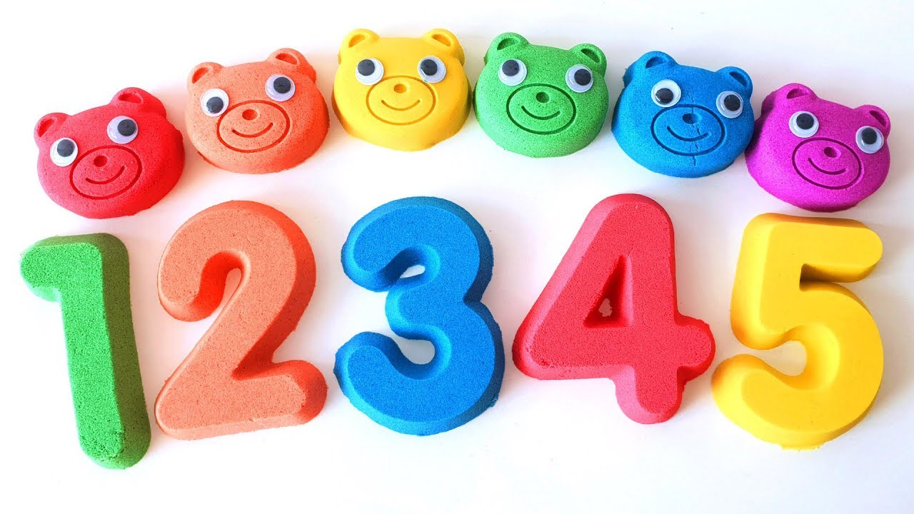 12345678910 Learn Numbers and Counting with Kinetic Sand DIY Sand Art ...
