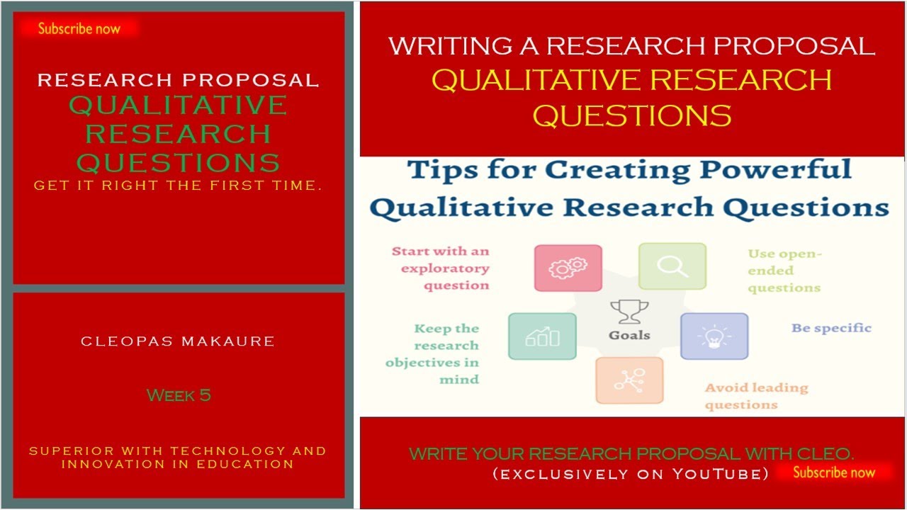 How to Write QUALITATIVE RESEARCH QUESTIONS - YouTube