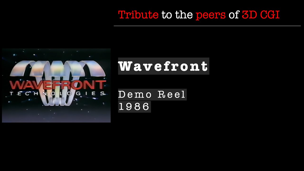 Wavefront, Demo Reel, 1986 - YouTube