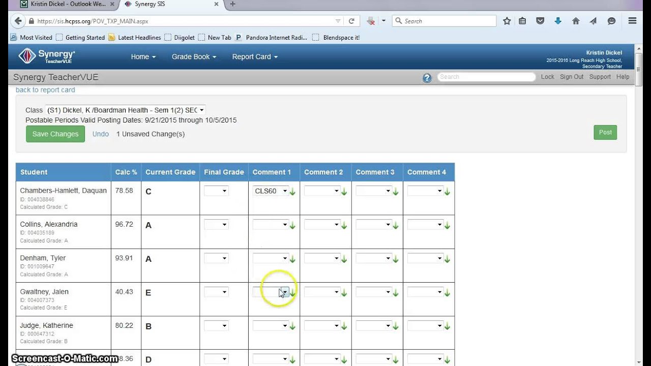 Entering Interim Grades into Synergy - YouTube