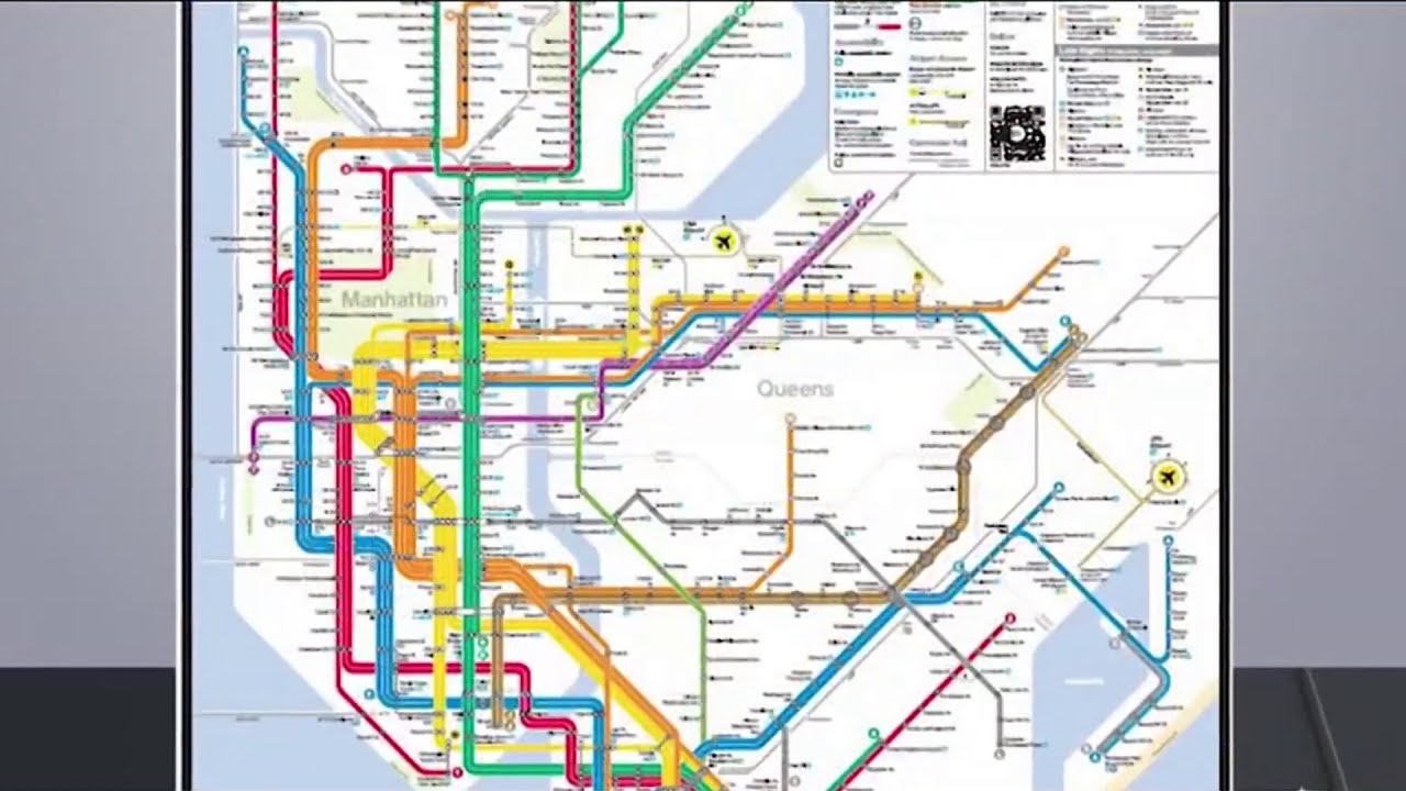 MTA debuts new subway map for first time since 1979 - YouTube