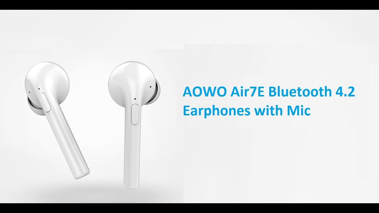 AOWO Air7E Bluetooth 4 2 Earphones with Mic - YouTube