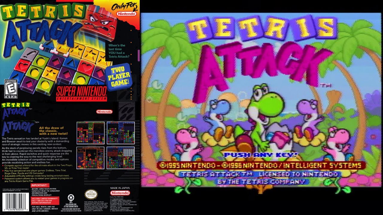 Tetris Attack (SNES Intro and Gameplay Preview) - YouTube