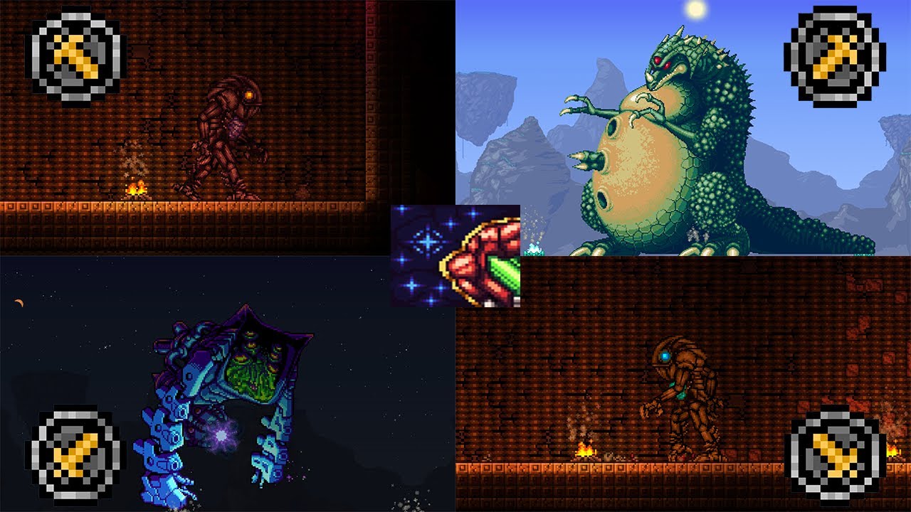 Terraria (1.4.4.9) : Metroid Mod - Melee Class VS All Bosses (Master ...