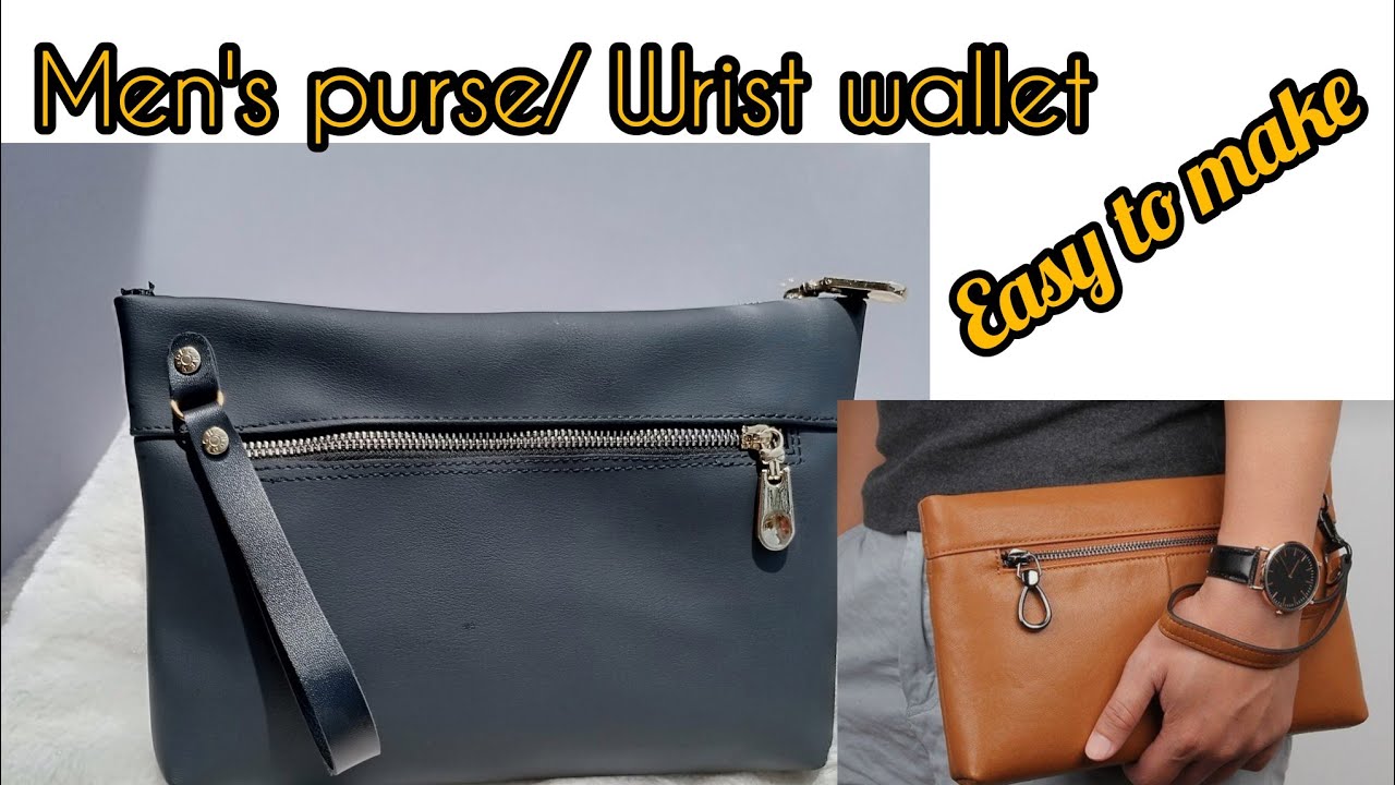How to make men's purse or wrist wallet/Diy men's purse/wrist wallet ...