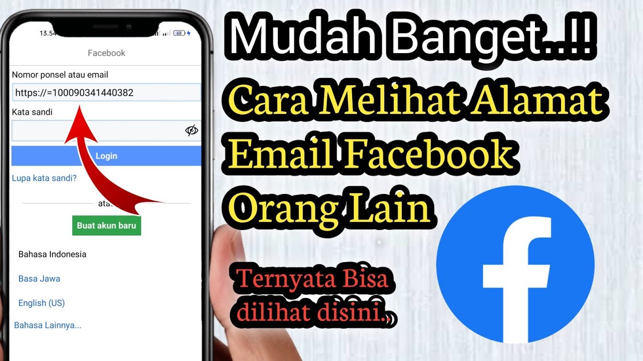 Cara Melihat Alamat Email Facebook Orang Lain | Mudah banget - YouTube