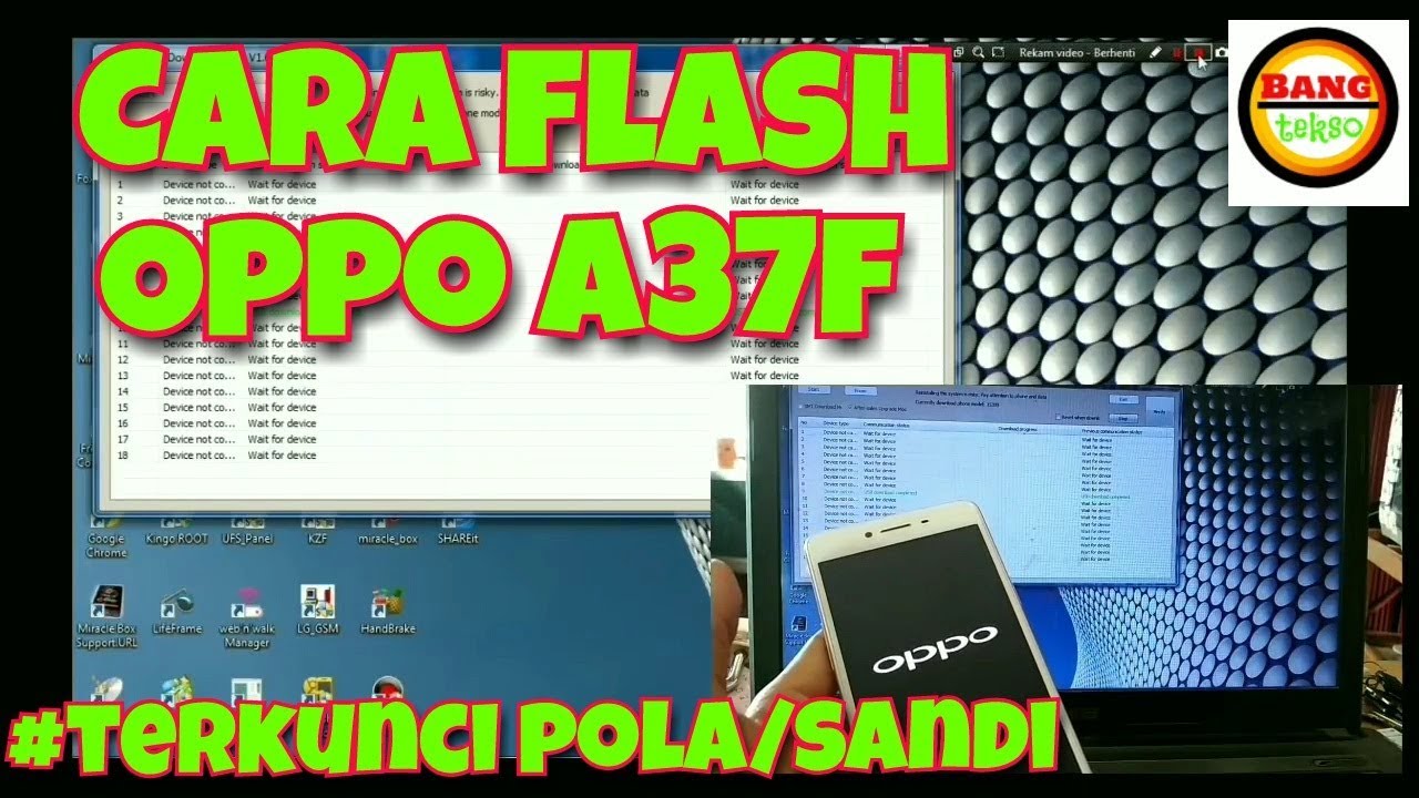 Cara Flash ulang Oppo A37f (neo 9) terkunci sandi - YouTube