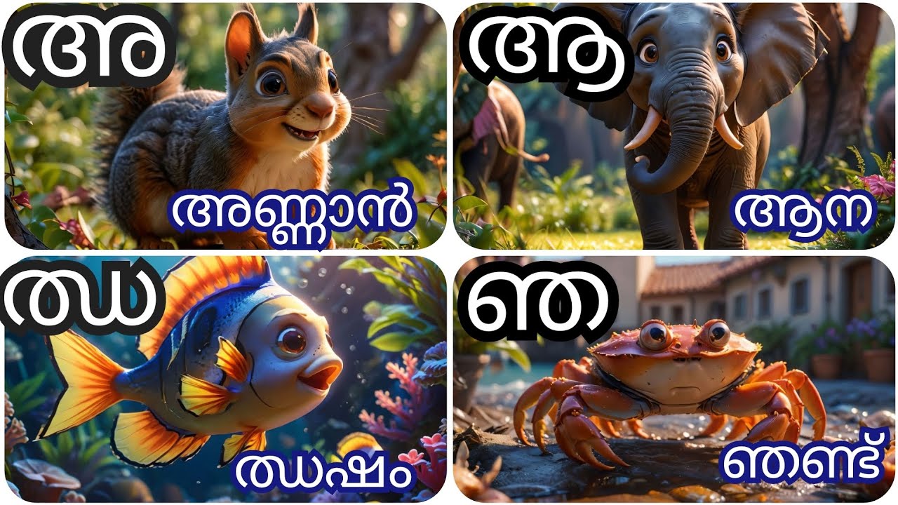 Malayalam Alphabets | Malayalam Aksharamala | മലയാളം അക്ഷരമാല ...