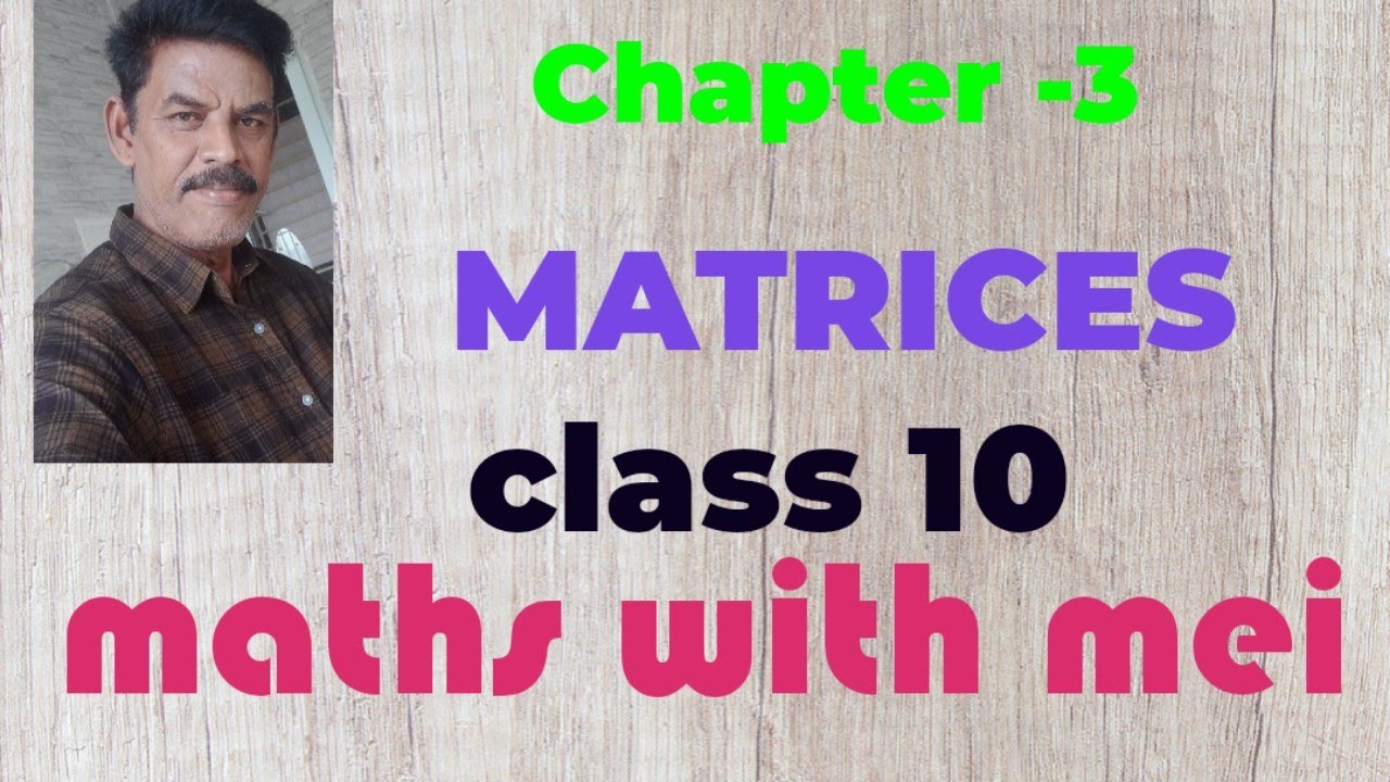 class 10//maths//matrices//2 marks solutions//easy and short//maths with mei// - YouTube