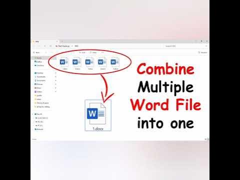 How to Combine Multiple Word Files into one document | How to Merge Word Documents - YouTube