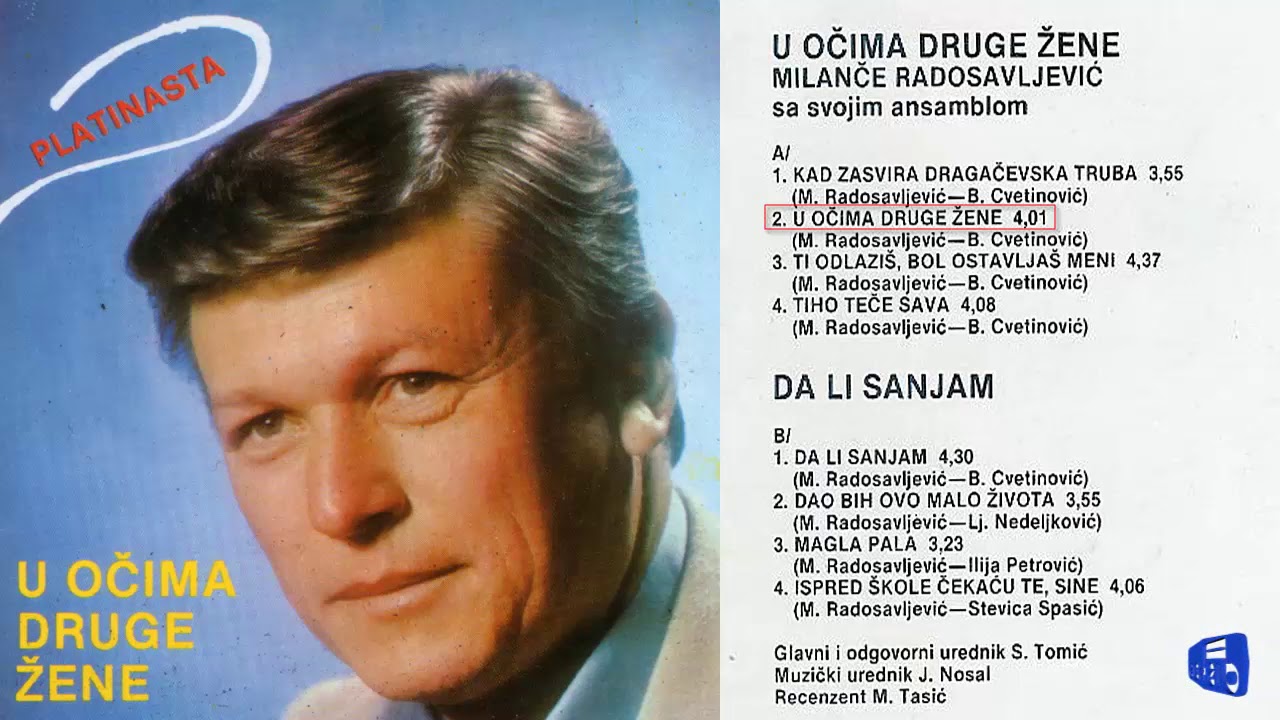 Milance Radosavljevic - U ocima druge zene - (Audio 1983) - YouTube