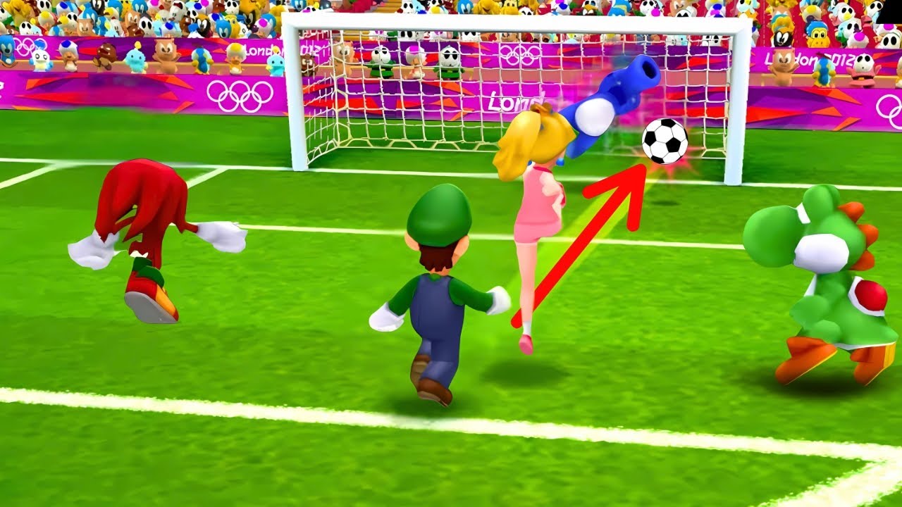 Mario & Sonic 2012 Football: Peach’s Perfect Goal Against Yoshi's ...