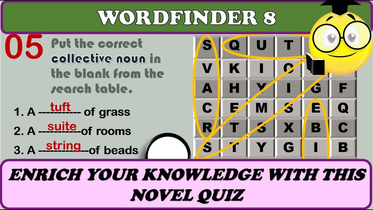 Word Finder Puzzle-8 | Collective Nouns | Expand Your Calibre And Boost ...