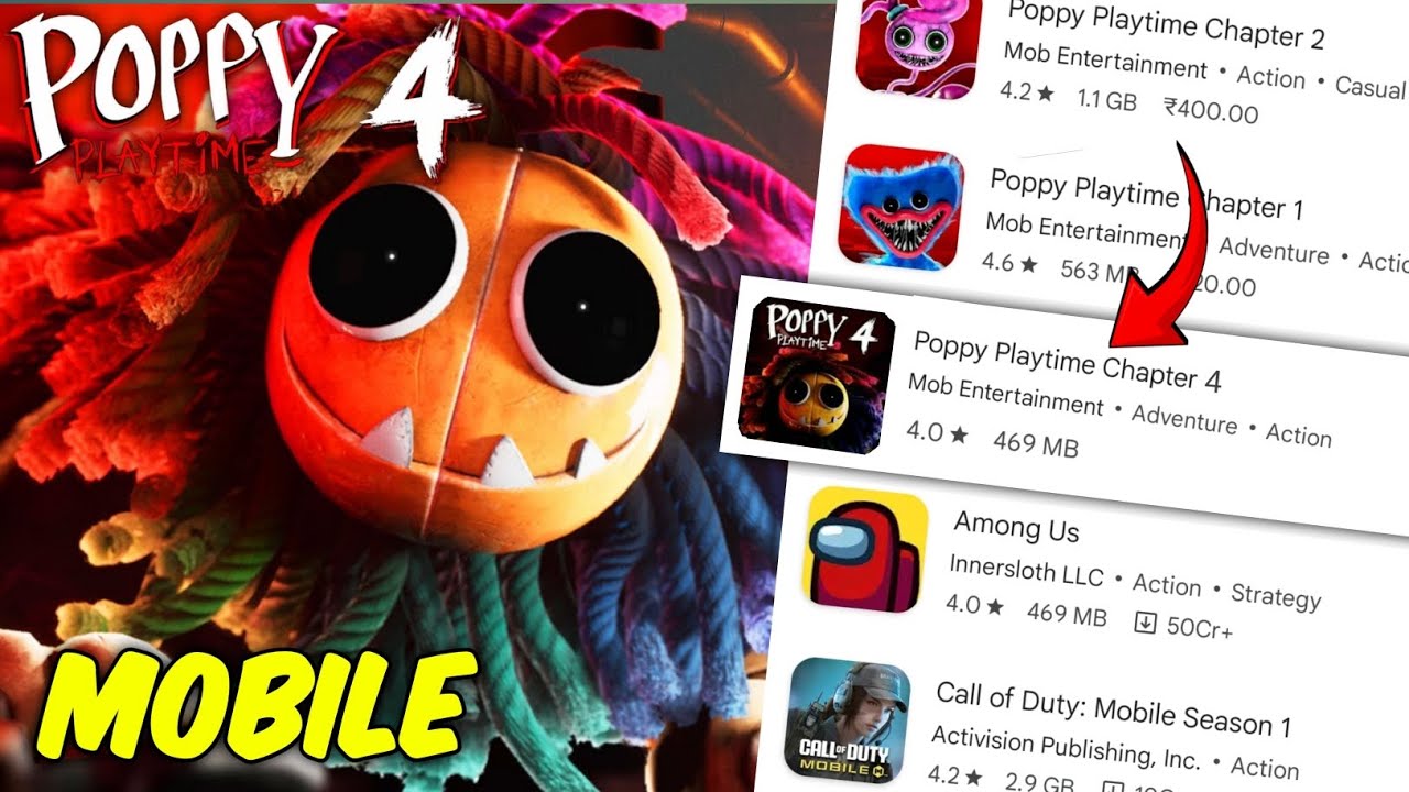 POPPY PLAYTIME CHAPTER 4 MOBILE GAMEPLAY || POPPY PLAYTIME CHAPTER 4 ...
