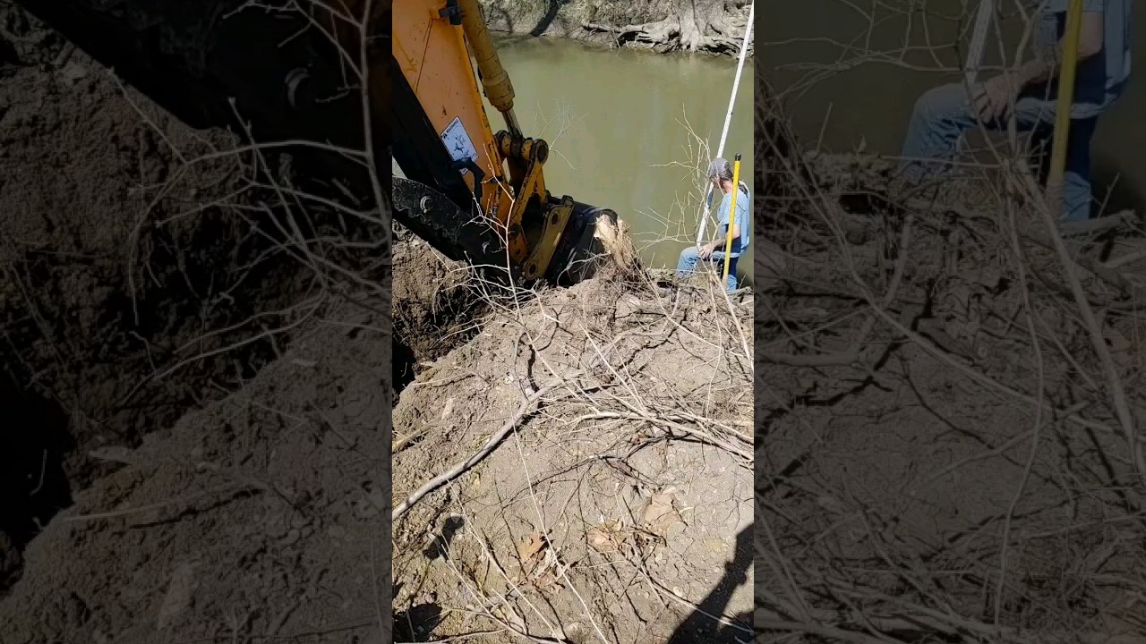 INSTALLING NEW DRAINAGE TILE OUTLET PIPE #farmer #farming #agriculture ...