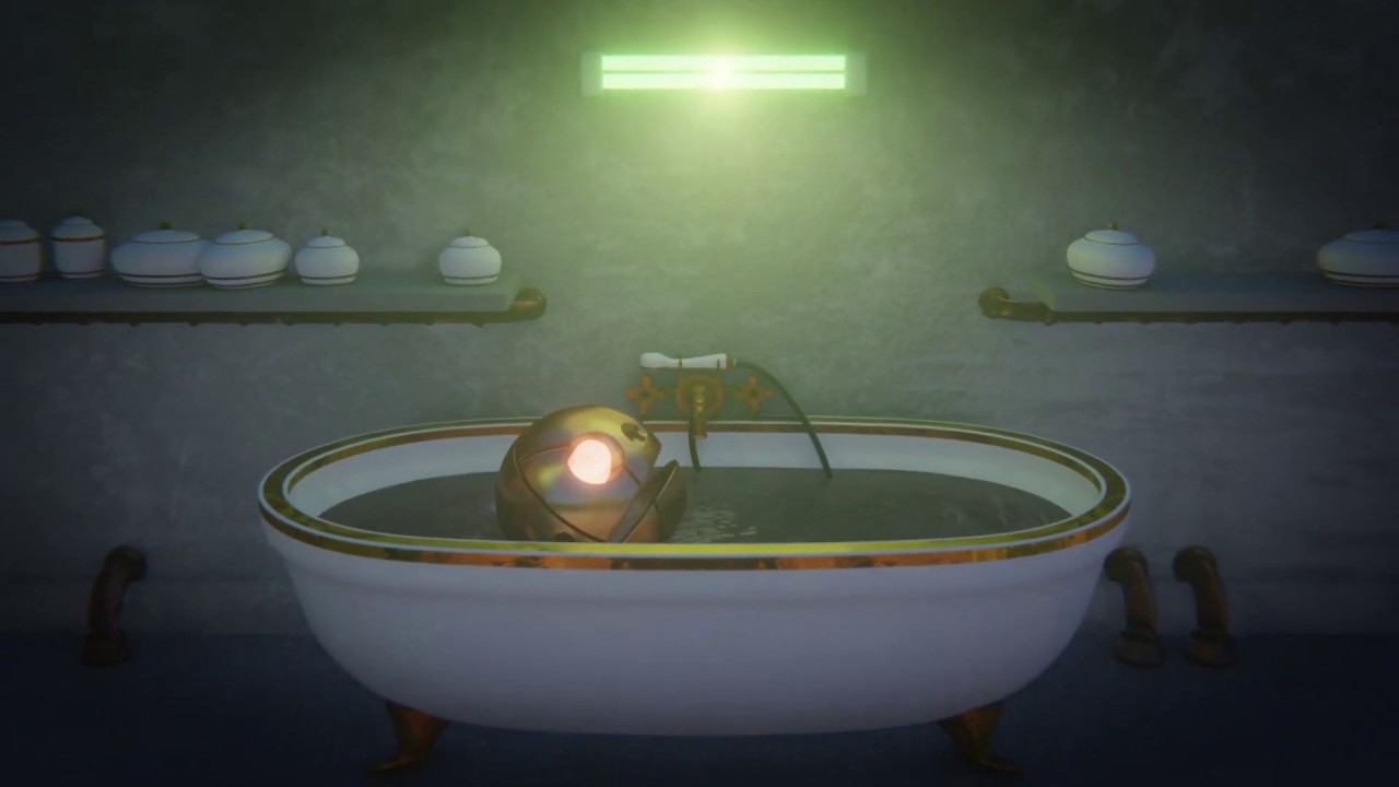 Blender 2.8 - Robot oil Bath Dynamic Paint Test - YouTube