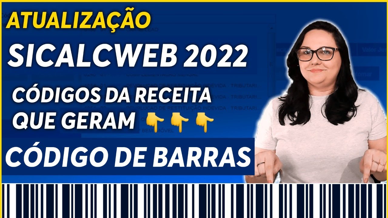 ATUALIZAÇÃO DO SICALC WEB DARF COM CODIGO DE BARRAS - NOVOS CÓDIGOS DA ...