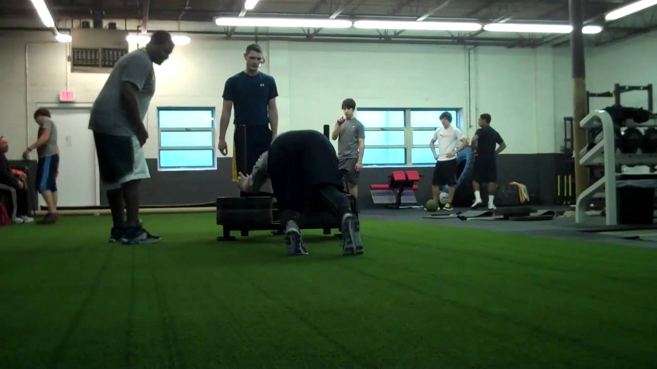 Heavy Drags/Pushes 705lbs @ Top Line Training Gym - YouTube