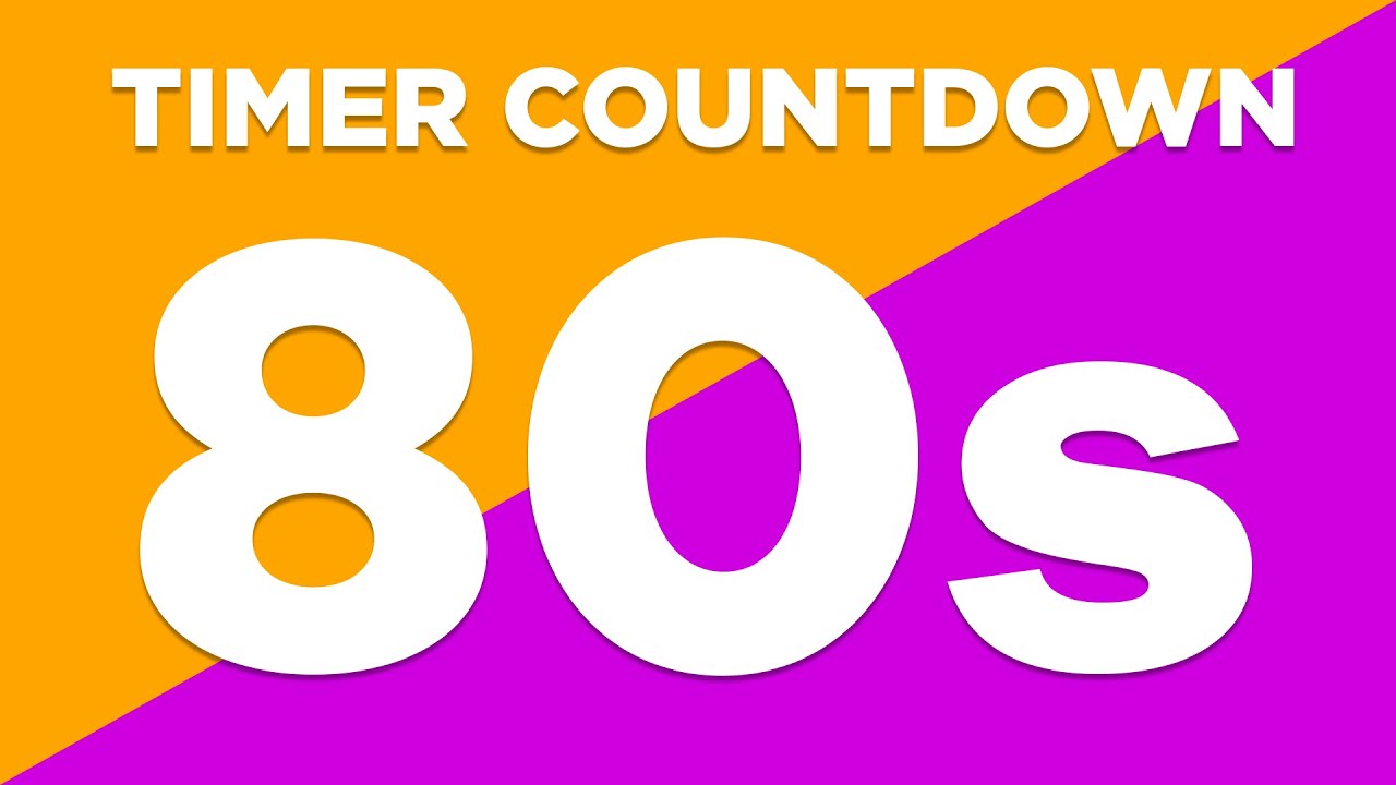 80 Second Countdown Timer - YouTube