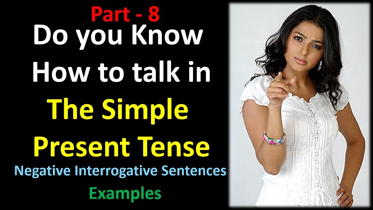 Practicing Negative Interrogative sentences in The simple present tense ...
