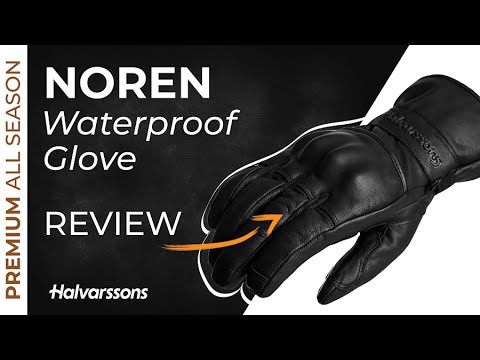 Halvarssons Noren - Waterproof full leather motorcycle glove - YouTube