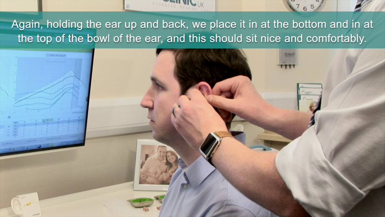 How to fit A Full Shell Hearing Aid properly - YouTube