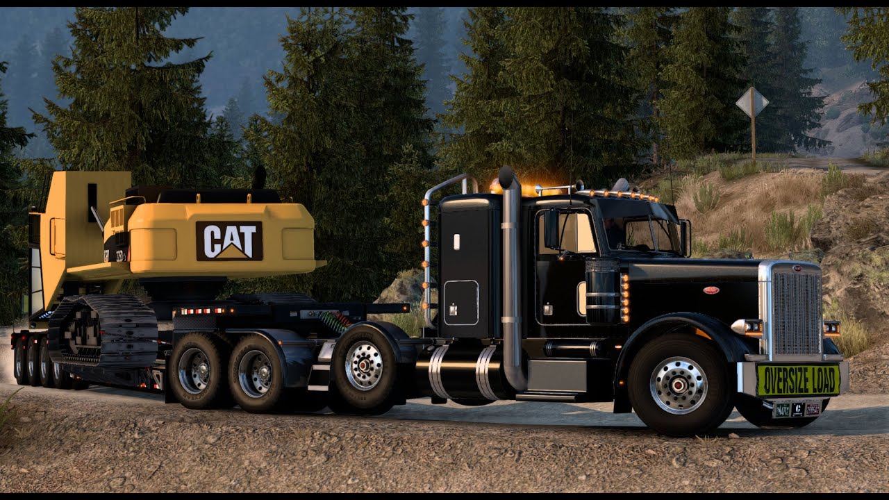 ATS: Hauling Logging Equipment Live Stream - YouTube